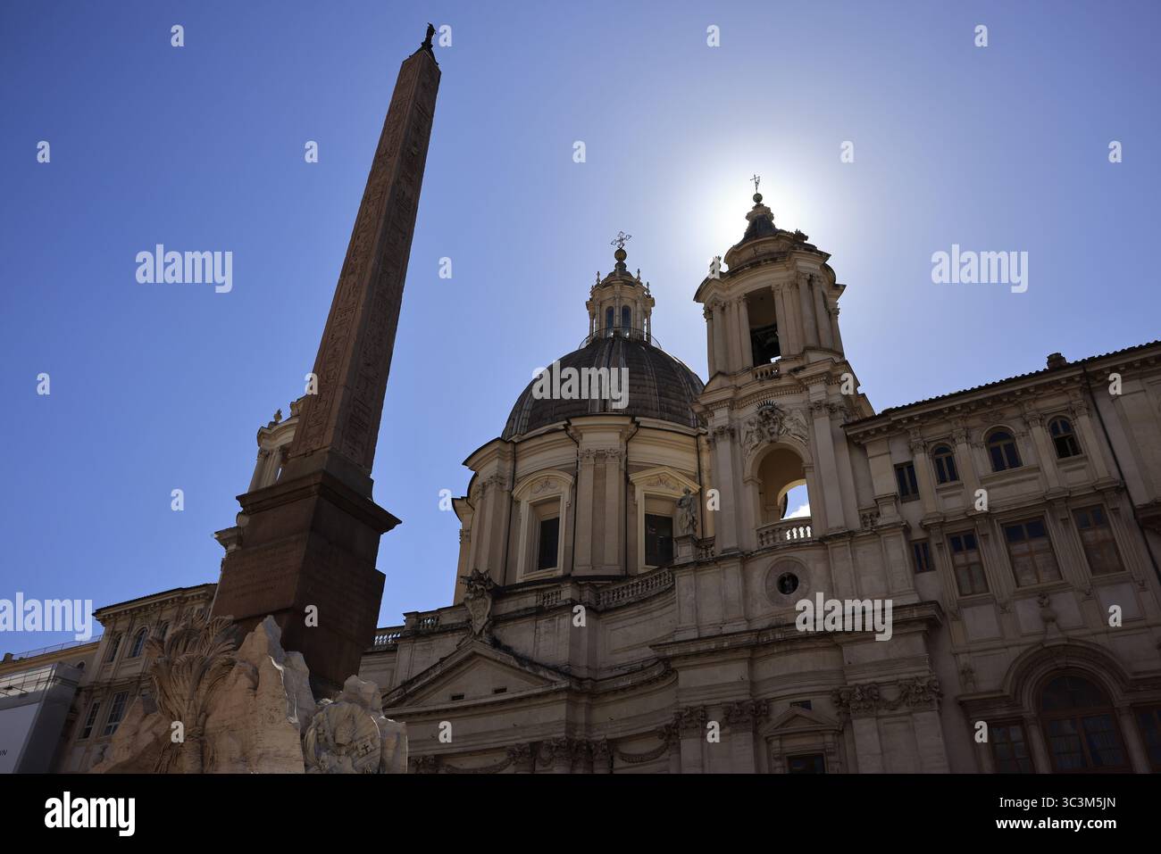 Sant’Agnese in Agone, a 17th-century Baroque church in Piazza Navona ...