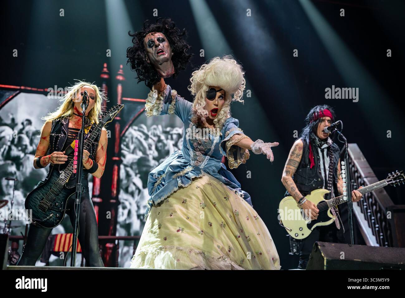Sheryl Cooper seen performing live with the Alice Cooper band at the O2 ...