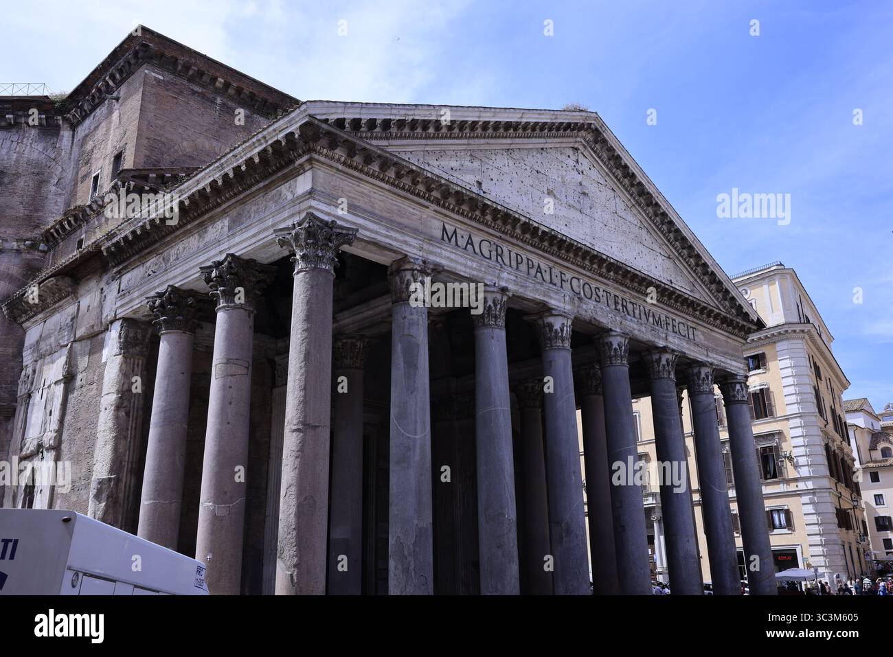 The Pantheon in Rome, Italy, captured during the day. A well-preserved ...