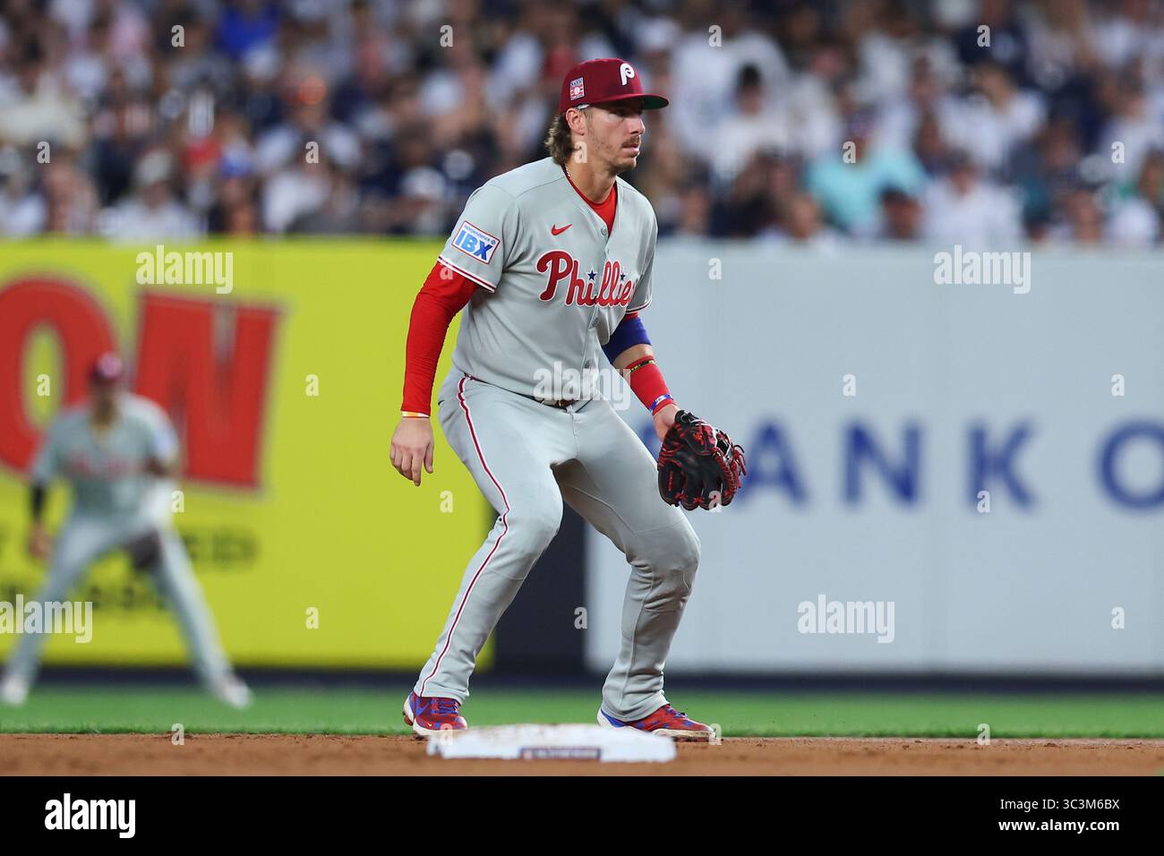 BRONX, NY - JULY 25: Bryson Stott #5 of the Philadelphia Phillies ...
