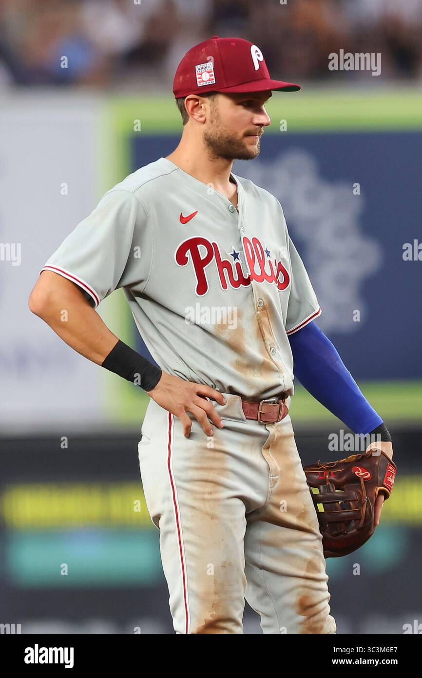 BRONX, NY - JULY 25: Trea Turner #7 of the Philadelphia Phillies at ...