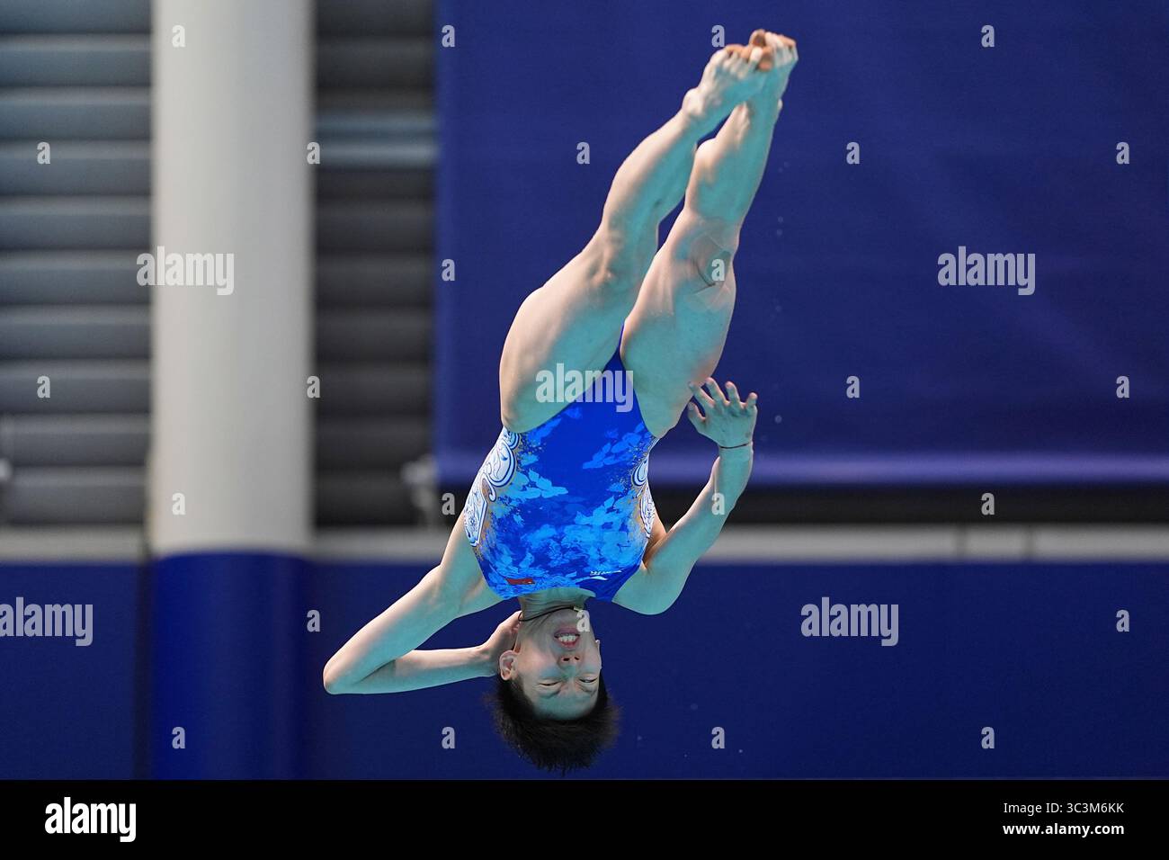 Li Yajie of China competes in the women's 1m springboard final at the ...