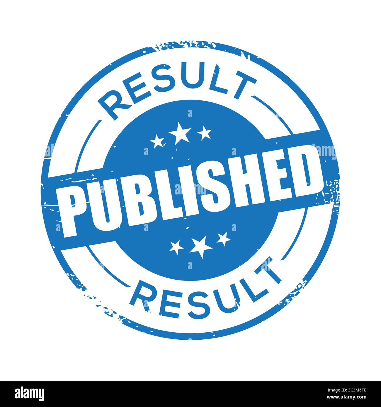 Result Published Stamp logo. Blue Circular Result Published Stamp ...