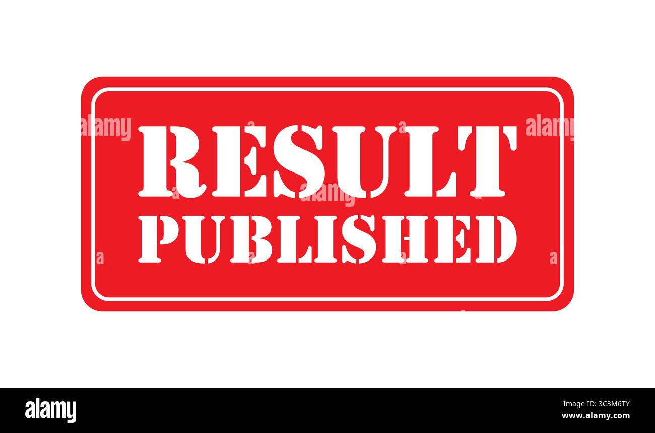 Result published stamp hi-res stock photography and images - Alamy