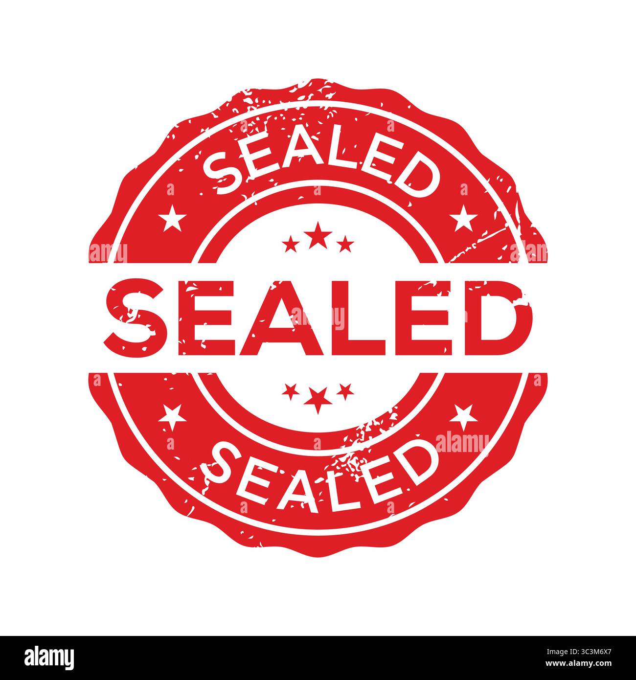 SEALED Rubber Stamp on a white background. Red Grunge SEALED Stamp ...