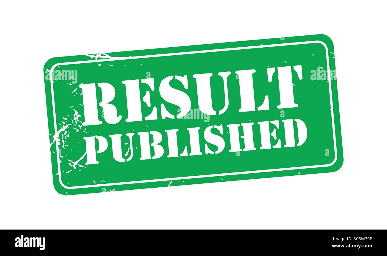 Result published stamp hi-res stock photography and images - Alamy