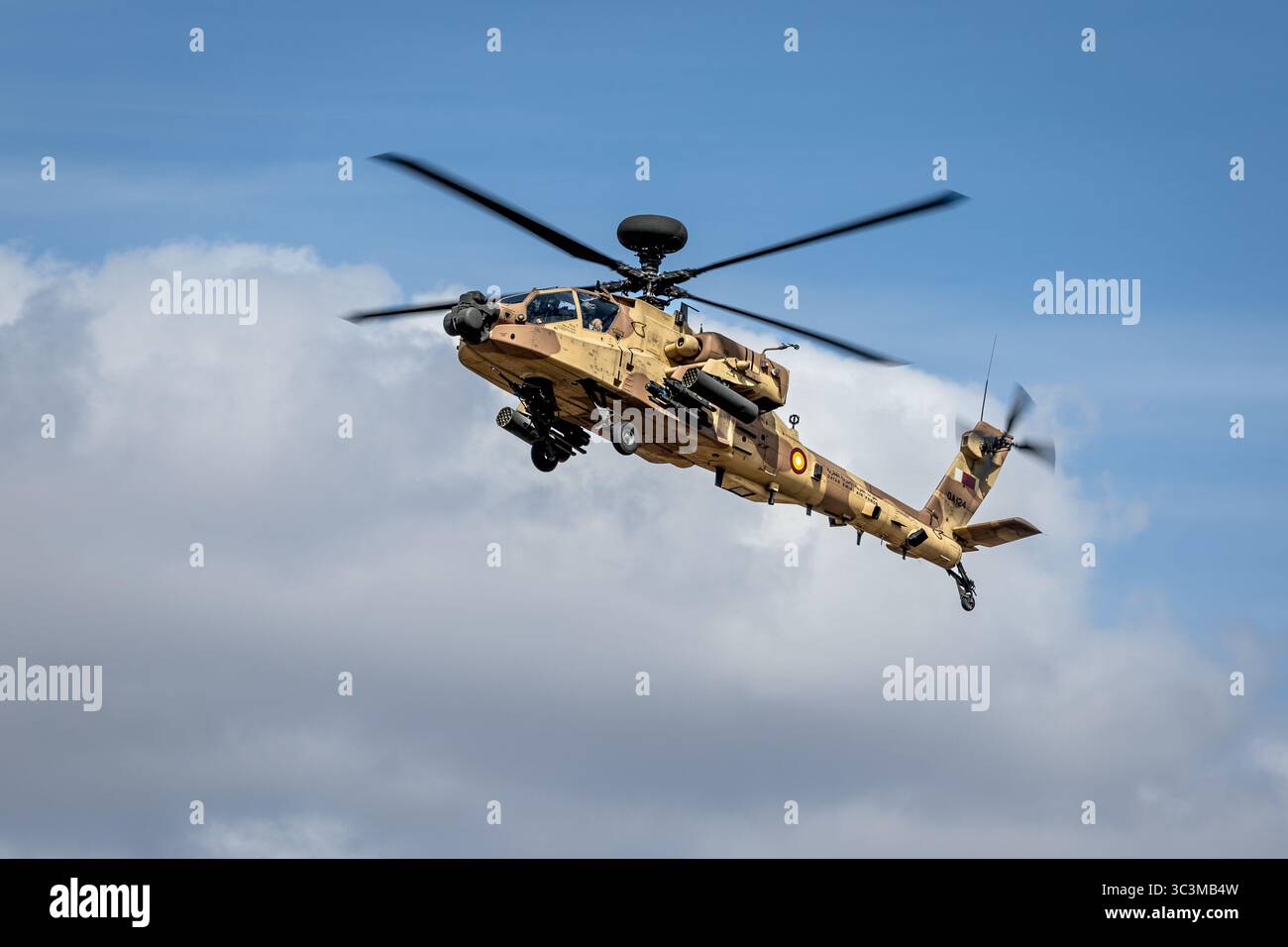 Qatar Emiri Air Force - AH-64E Apache Guardian, arriving at the 2025 ...