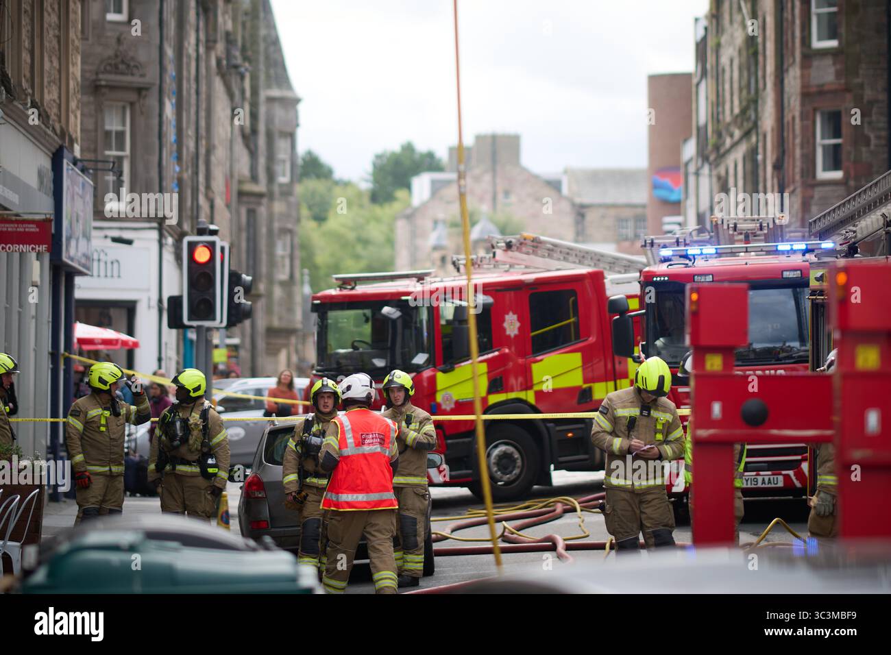 Edinburgh Scotland, UK 26 July 2025. Emergency Services attend a fire ...
