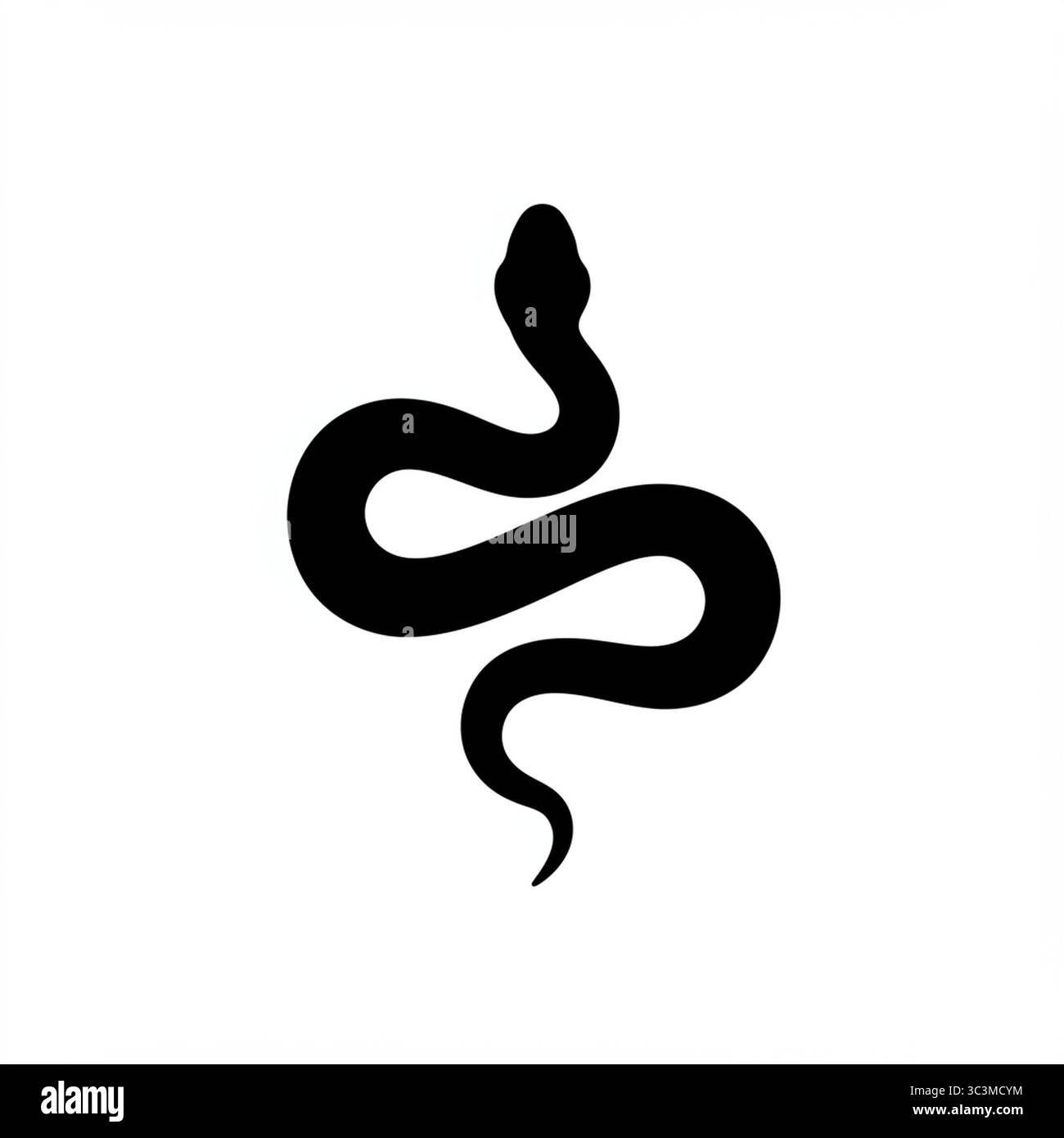 Black Snake graphic icon. Vector illustration Isolated on White ...