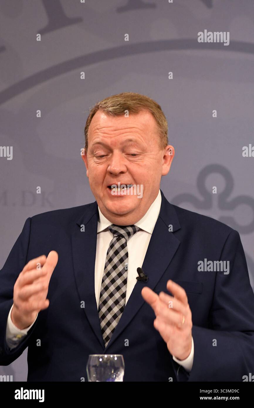 Copenhagen/Denmark. 16.January 2019. Lars lokke Rasmussen danish prime ...