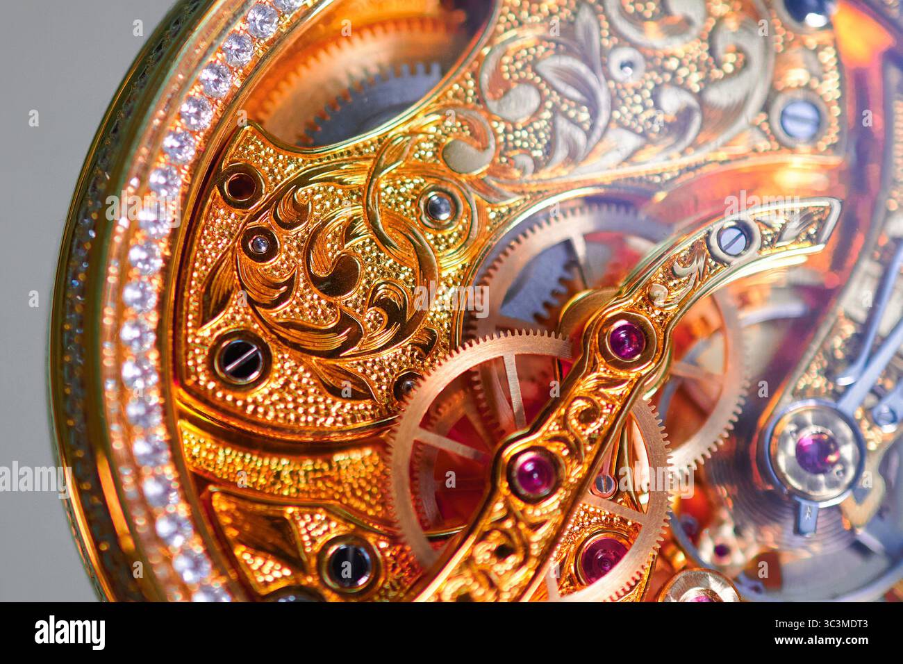 Intricate beauty of a jewelry watch mechanism captured in stunning ...