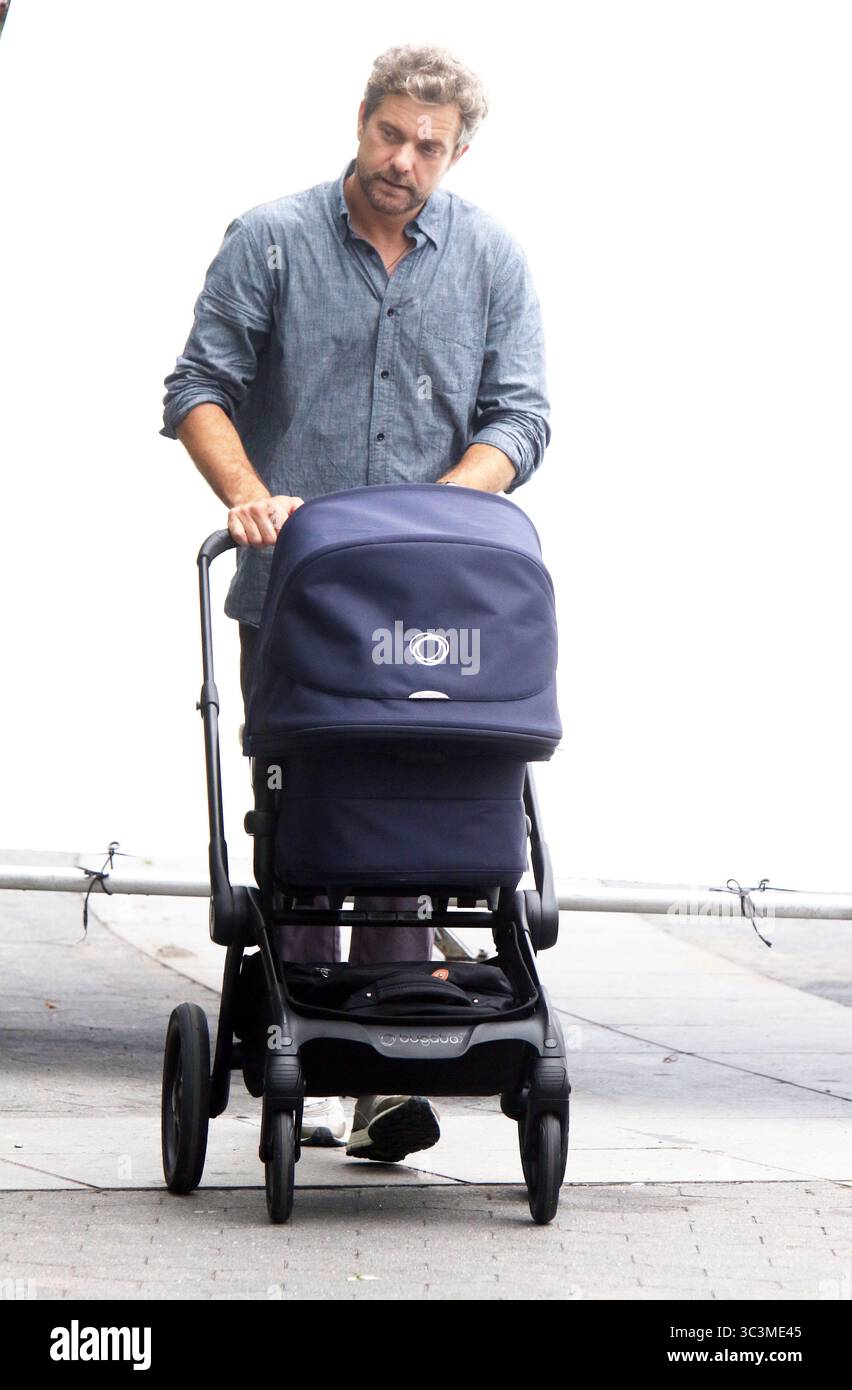 New York, NY July 25, 2025: Joshua Jackson filming on location for ...