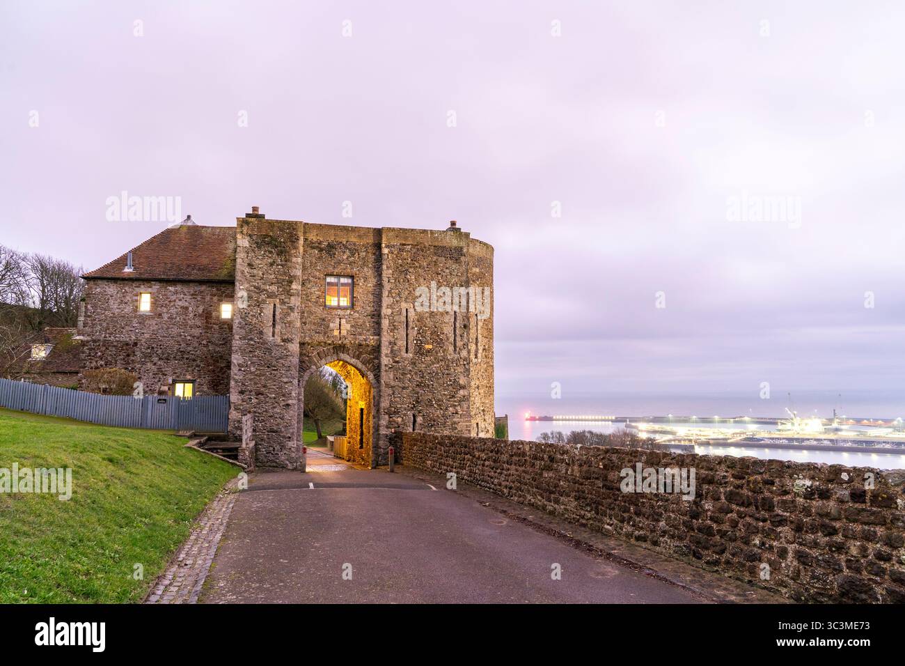 Peverell's gate, a 13th century gatehouse and defending tower with the ...