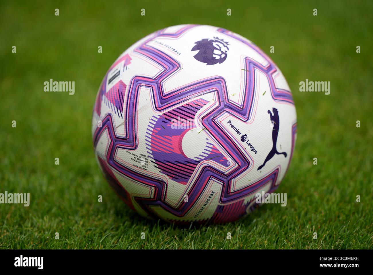 A close up of a Premier League Season 2025-26 match ball during the ...