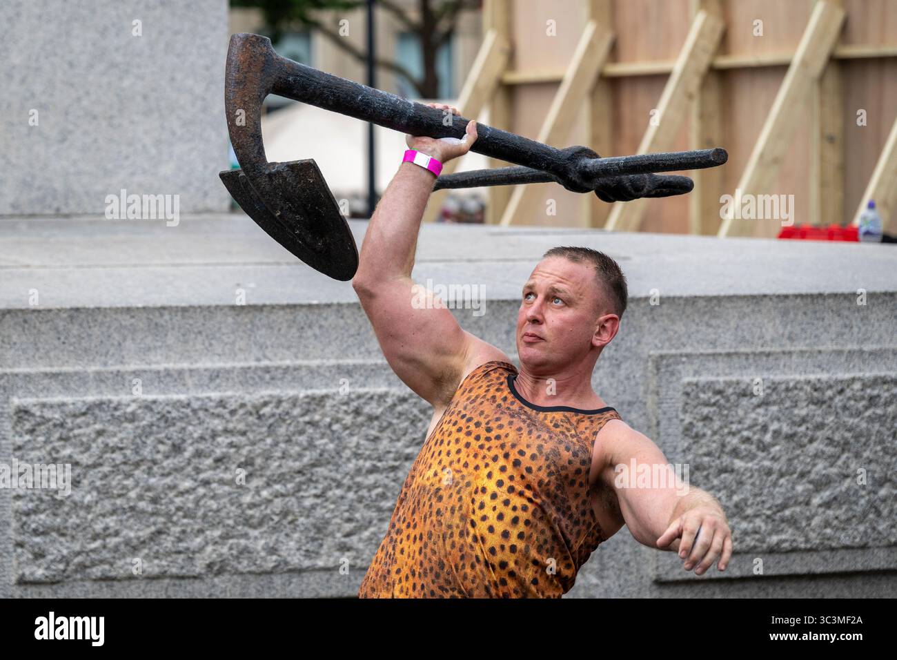 London, UK. 26 July 2025. Members of Strong People show off their ...