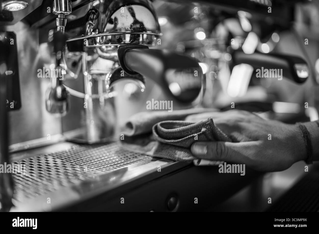 Wiping down surface Black and White Stock Photos & Images - Alamy