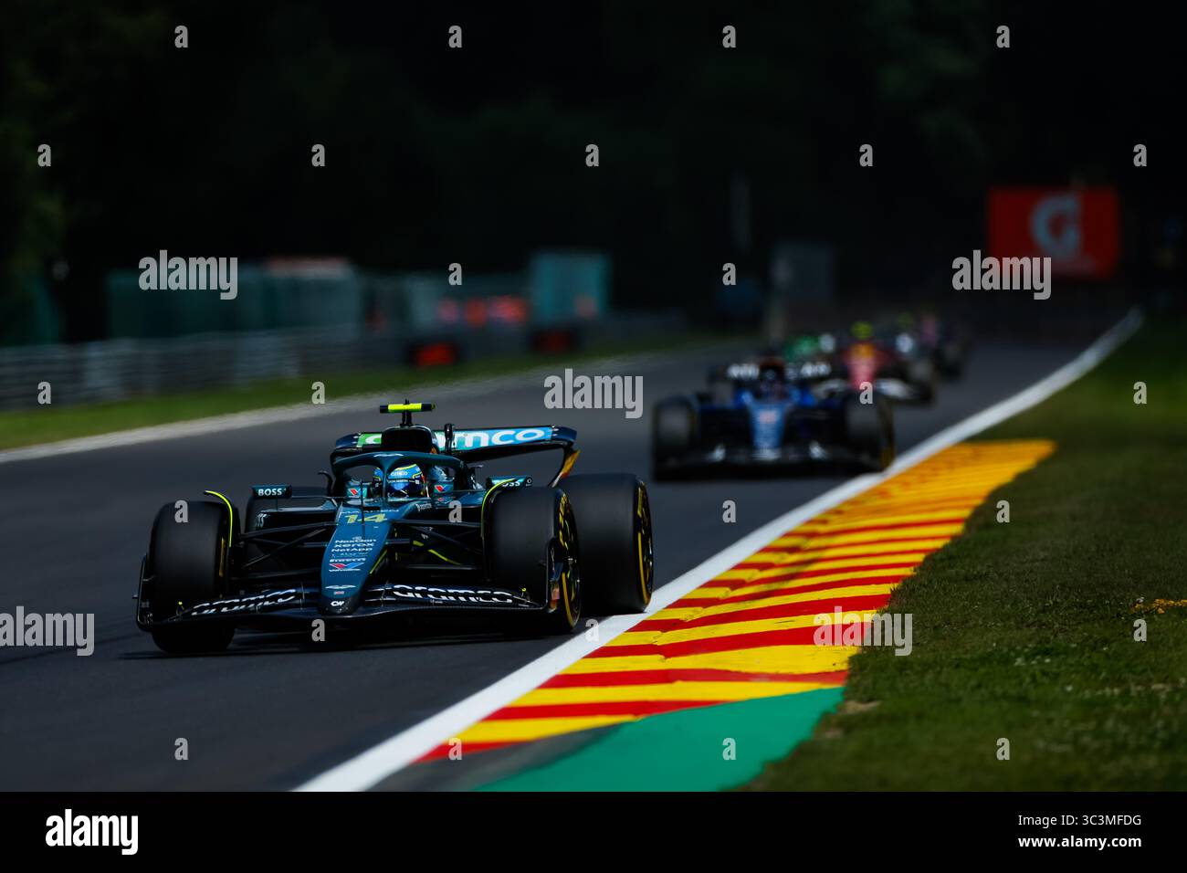 14 ALONSO Fernando (spa), Aston Martin F1 Team AMR24, action during the 2025 Formula 1 Belgian ...