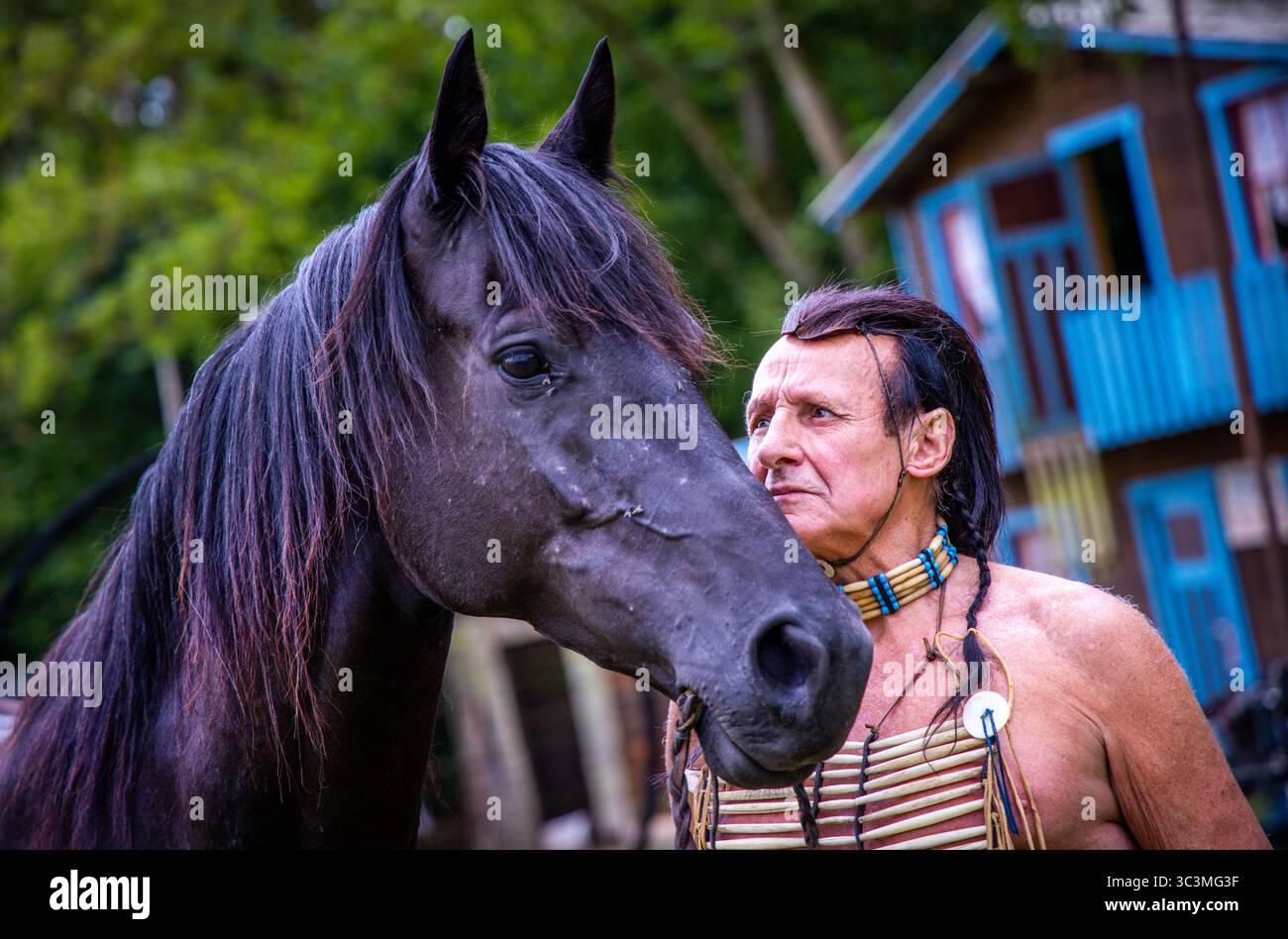 Neu Damerow, Germany. 25th July, 2025. Show rider Wolfgang Kring with ...