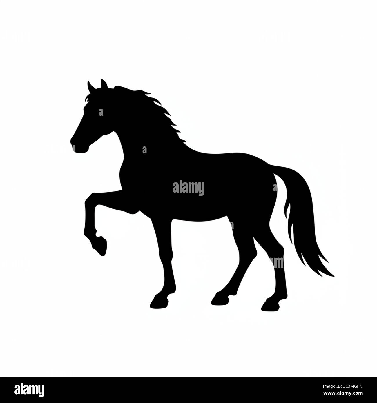 Black Horse graphic icon. Vector illustration Isolated on White ...