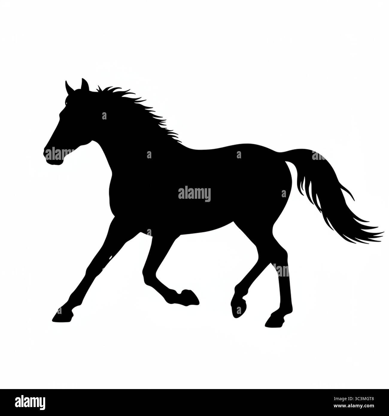 Black Horse graphic icon. Vector illustration Isolated on White ...