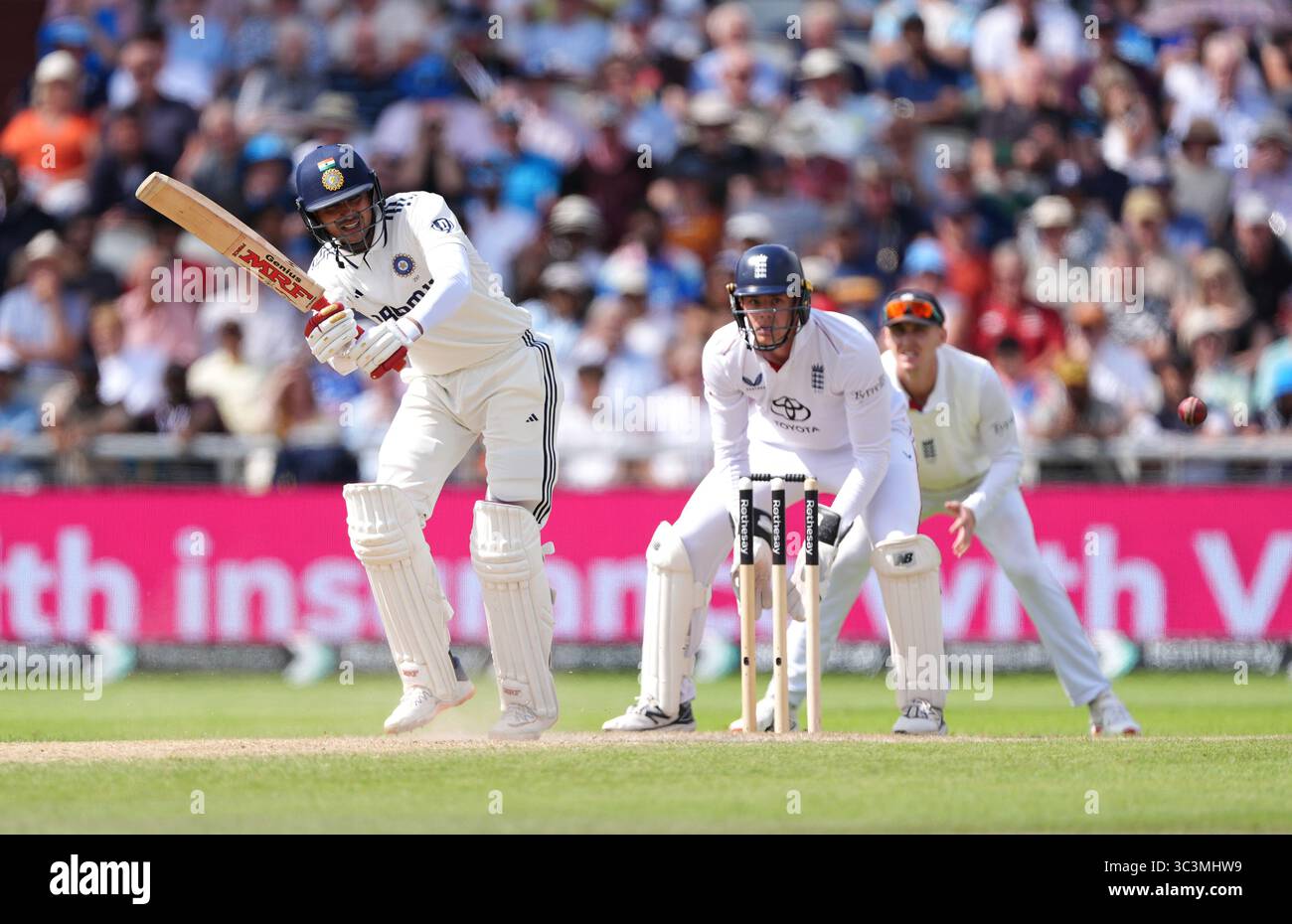 India's Shubman Gill in action on day four of the Fourth Rothesay Men's ...