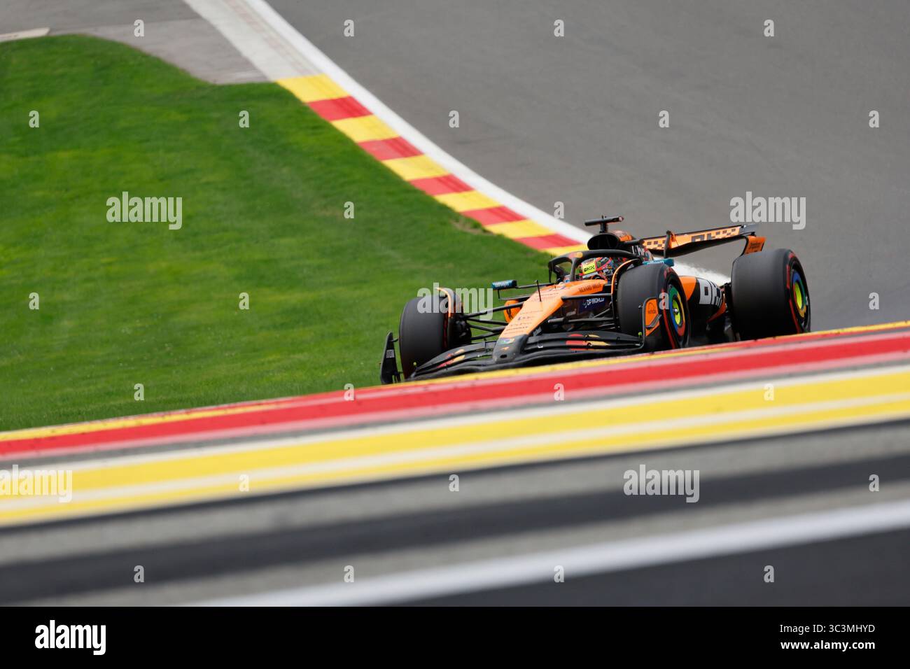 McLaren driver Oscar Piastri of Australia steers his car during ...