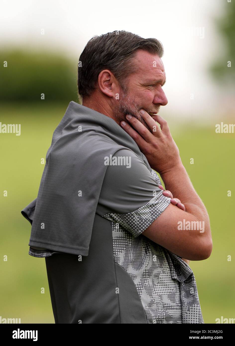Northampton Town manager Kevin Nolan during the pre-season friendly ...