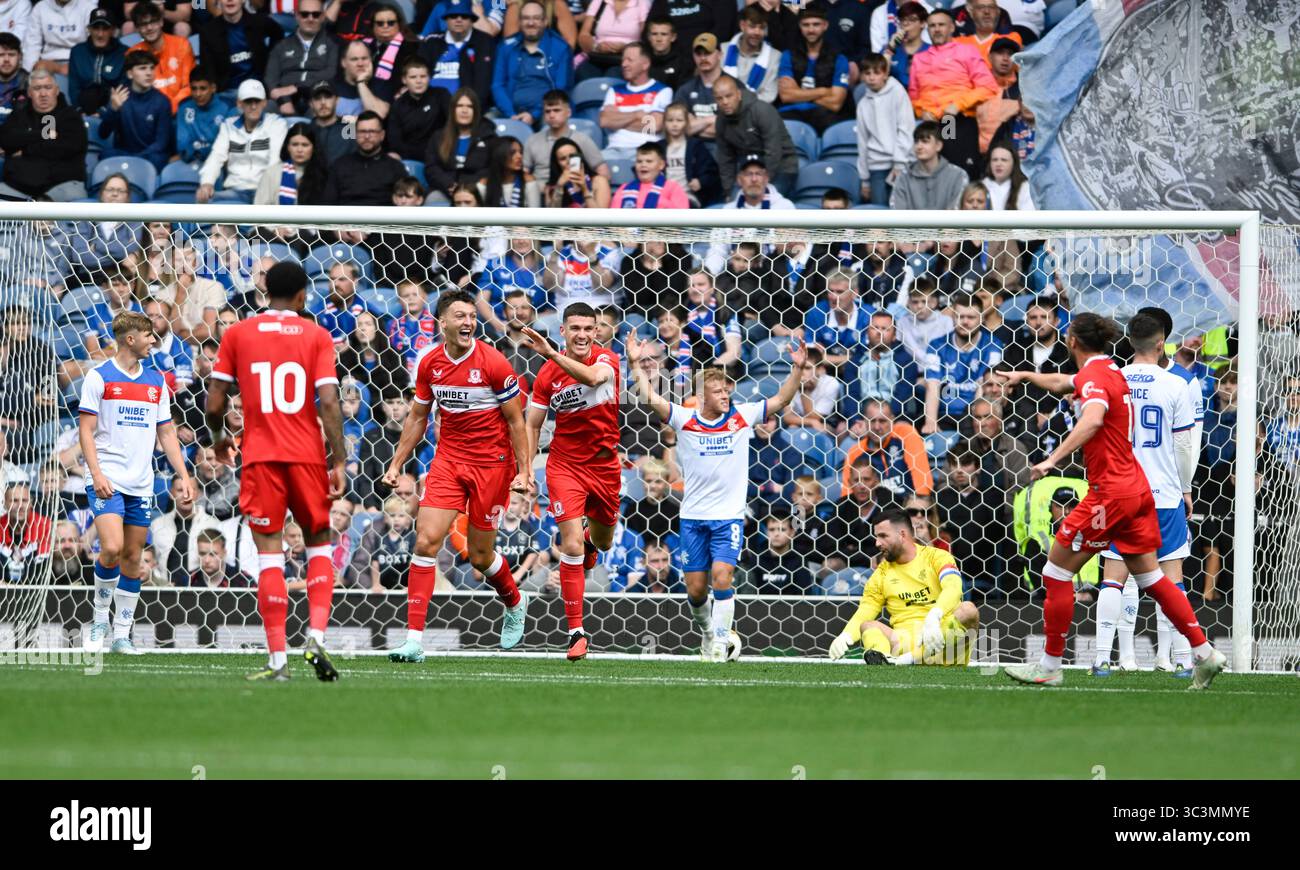 Middlesbrough's Dael Fry scores his sides second goal during the pre ...