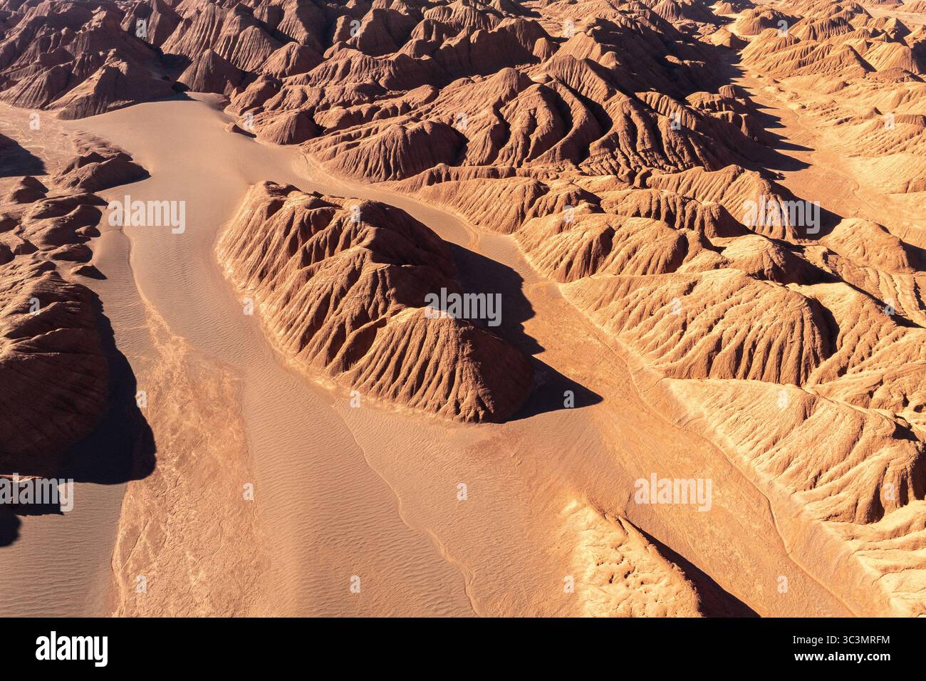 Aerial view of the Desierto del Diablo in Salta, Argentina, showcasing ...