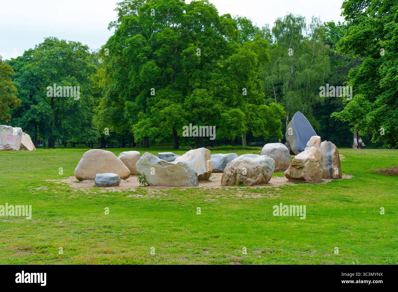 Berlin, Germany - June 1, 2025: Global Stone Project installation ...