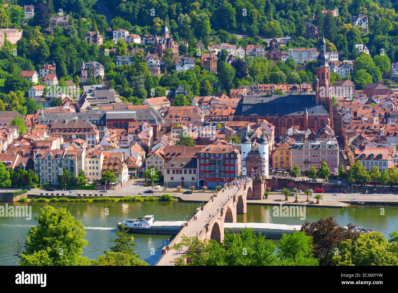Heidelberg, Germany - June 21, 2025: Aerial view of Heidelberg, Germany ...