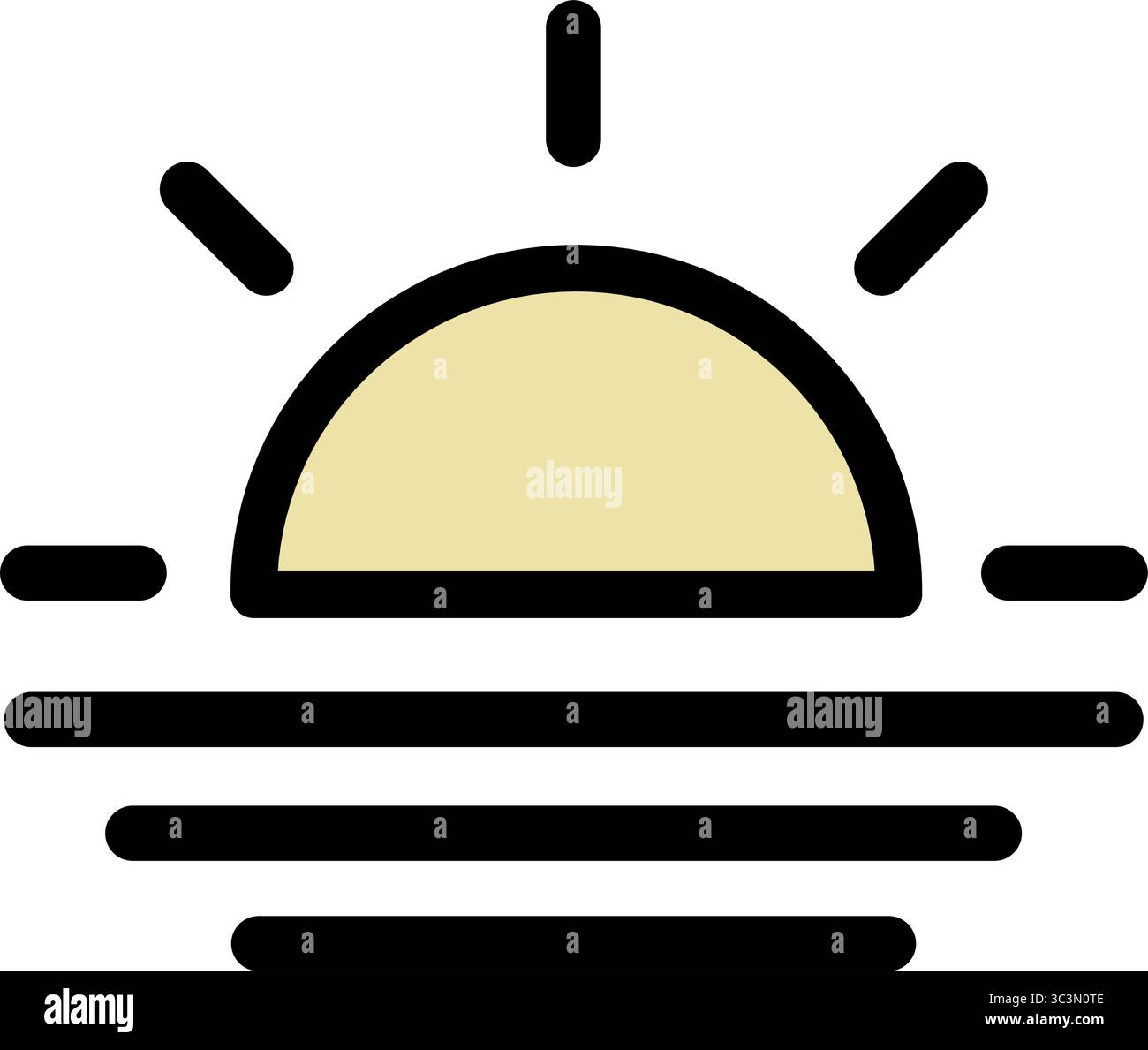 Golden sunrise over calm Cut Out Stock Images & Pictures - Alamy