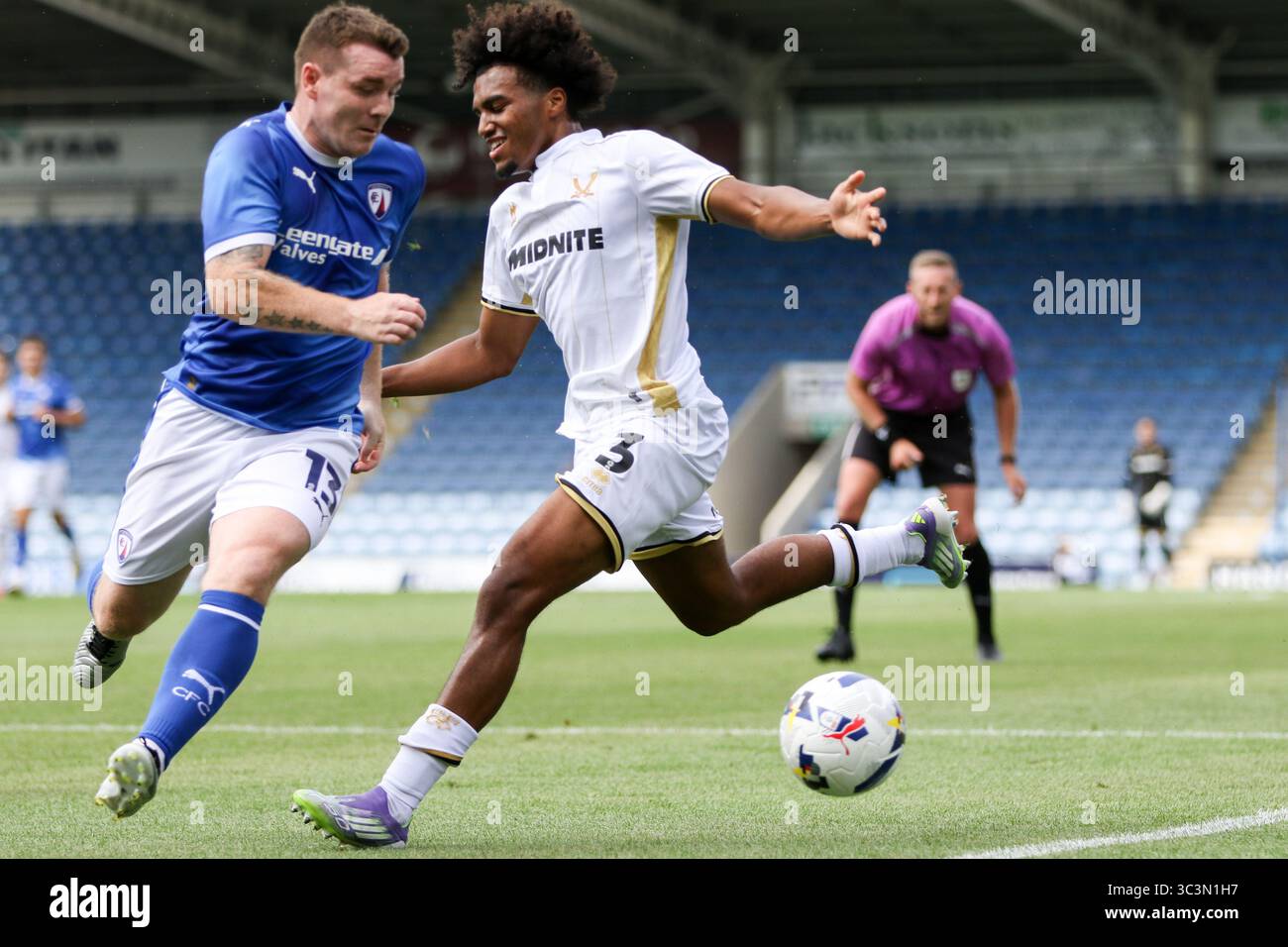SMH Group Stadium, Chesterfield, England, July 26th 2025: Sam McCallum ...