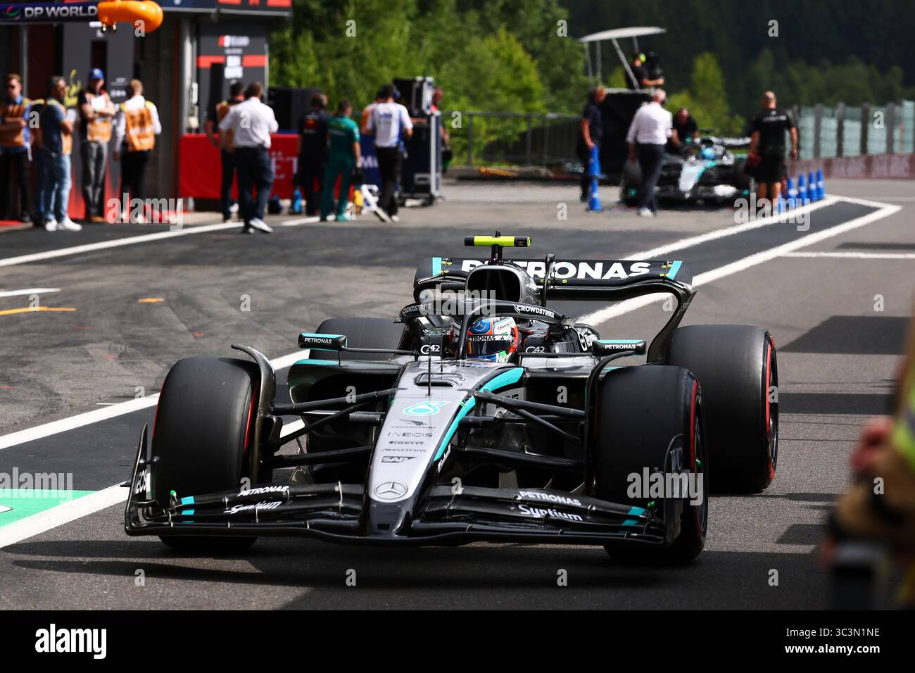 Mercedes driver Andrea Kimi Antonelli of Italy in the pitlane during ...
