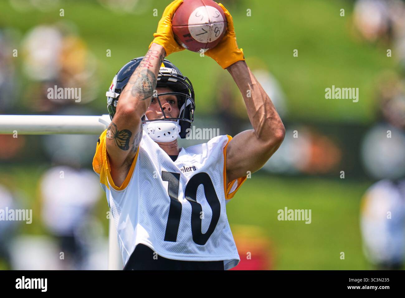 Pittsburgh Steelers wide receiver Roman Wilson (10) catches pass during ...
