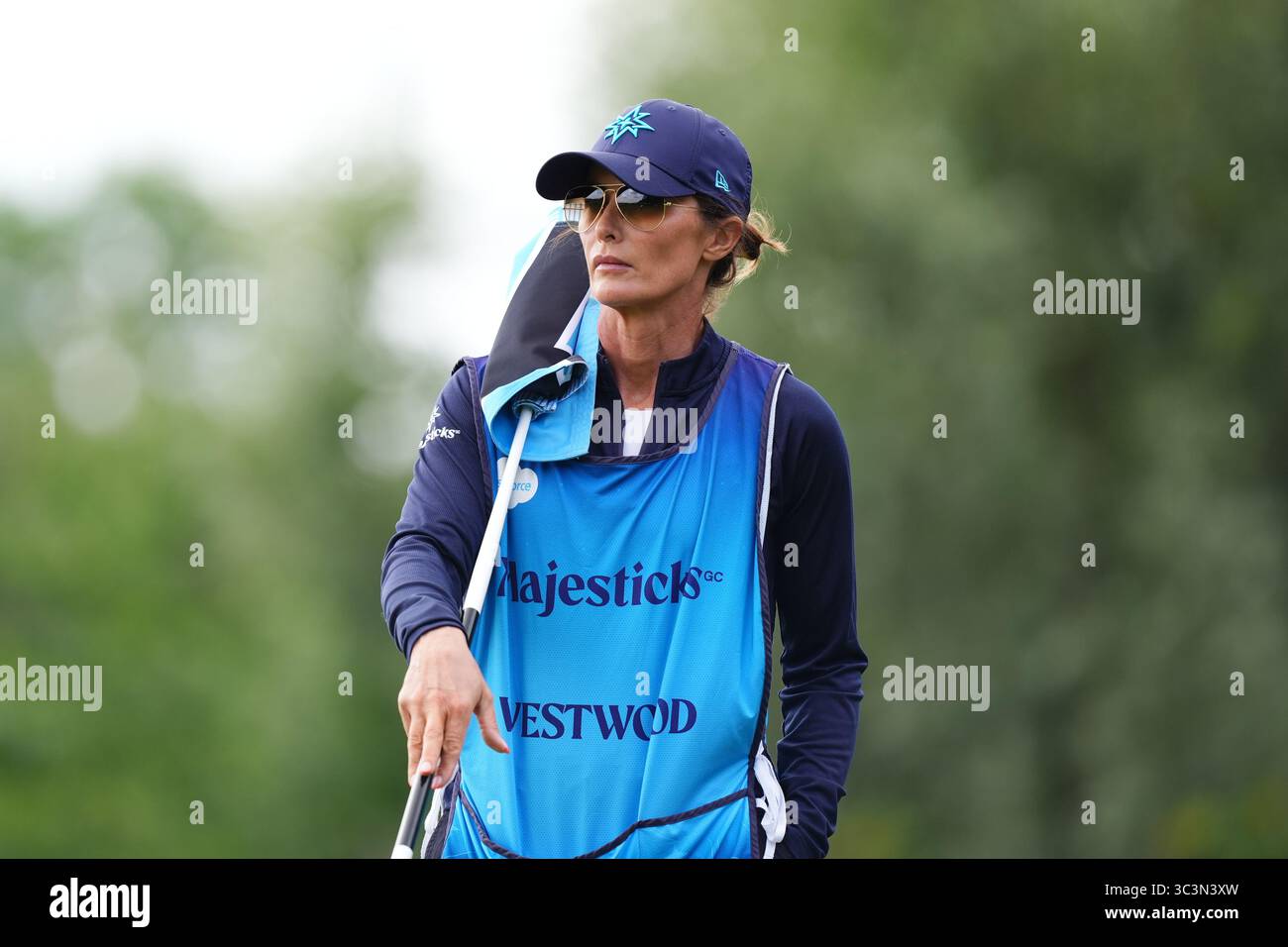 Helen Storey, caddy and wife of Majesticks GC's Lee Westwood at JCB ...