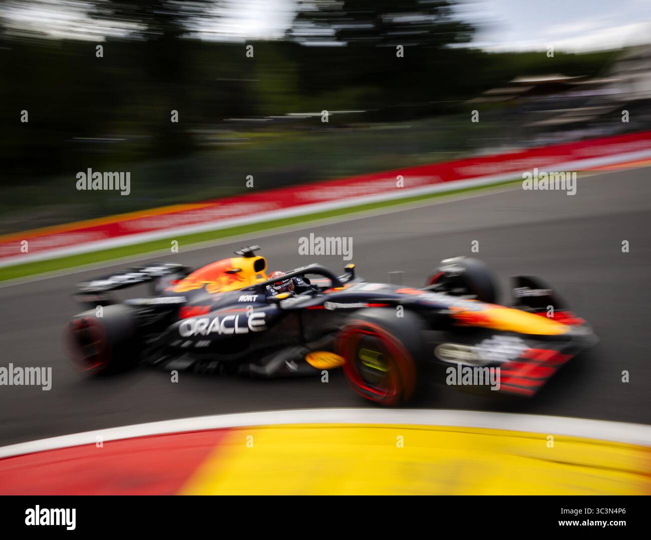 SPA - Max Verstappen (Red Bull Racing) during qualifying at the Spa-Francorchamps circuit for ...