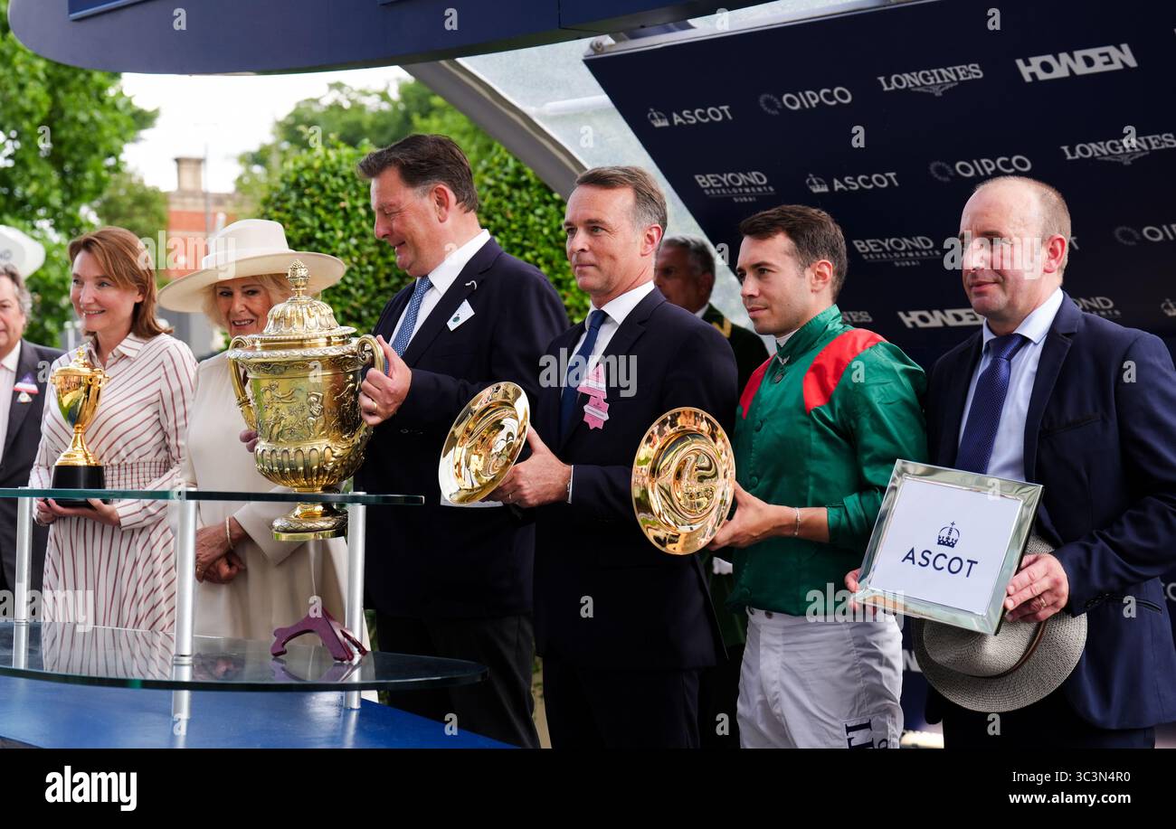 Jockey Mickael Barzalona with trainer Francis Henri Graffard after ...