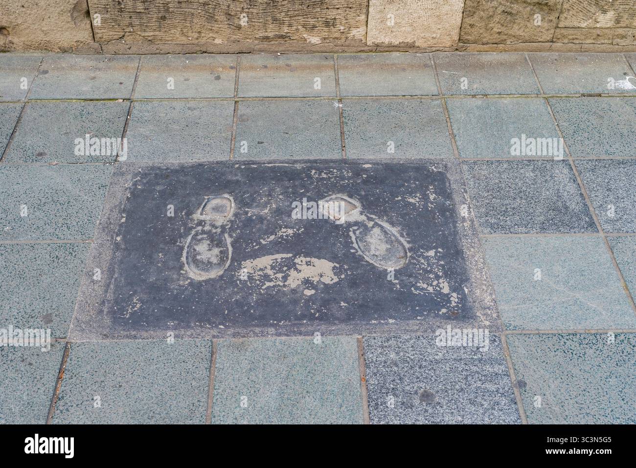 Footprints mark the spot in Sarajevo, where the assassin of the ...