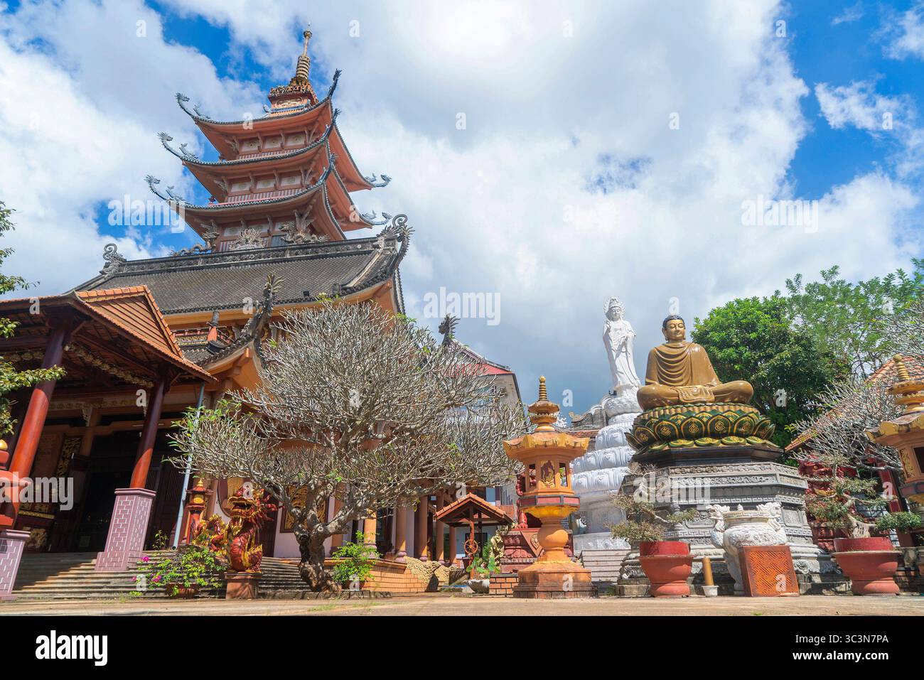 The ancient Buu Minh Pagoda in Gia Lai, Vietnam has Japanese ...