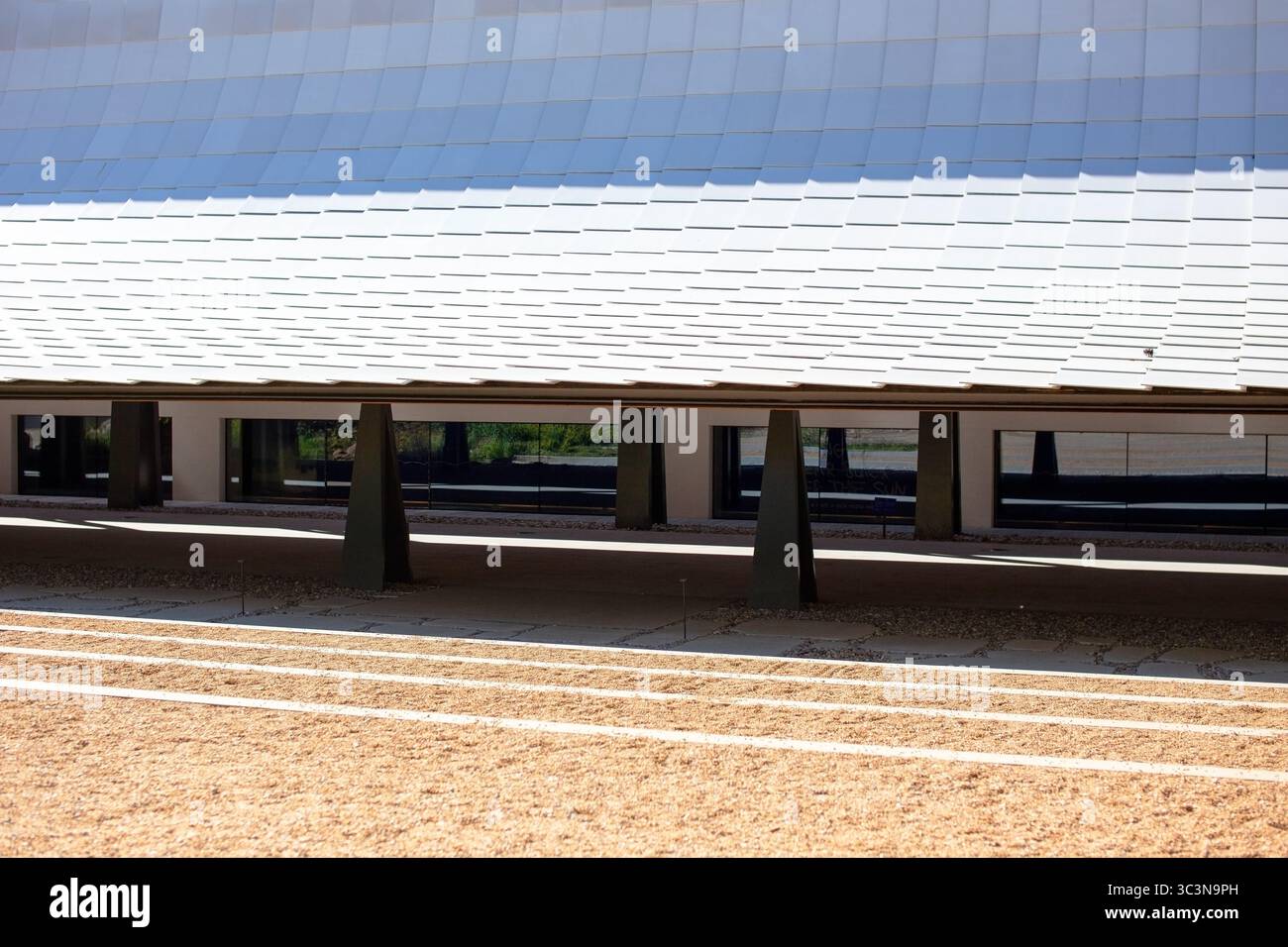 Indoor Equestrian Arena with Architectural Structure and Sand Surface ...