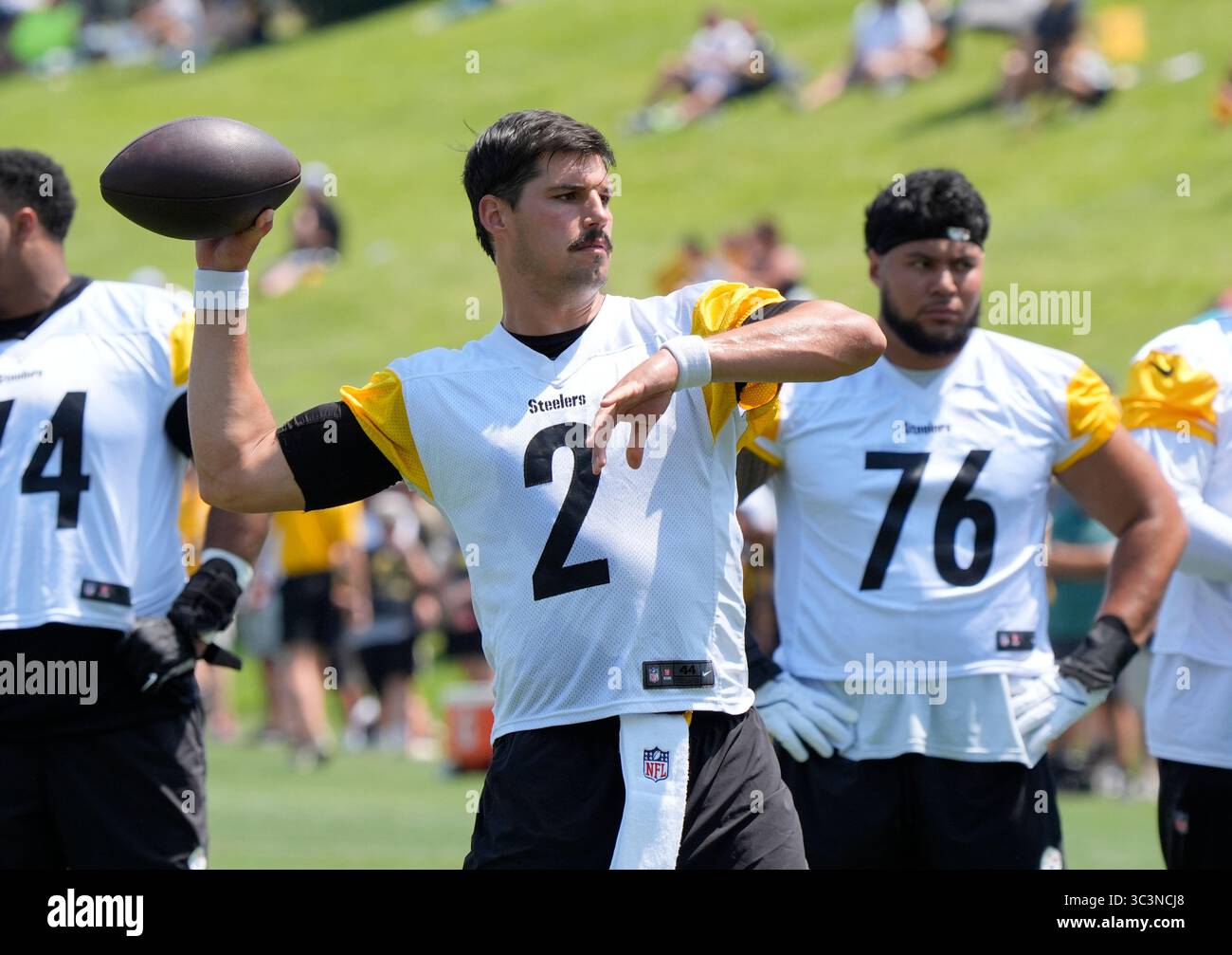 July 25, 2025, Latrobe, Pennsylvania, USA: July 25, 2025: Mason Rudolph ...