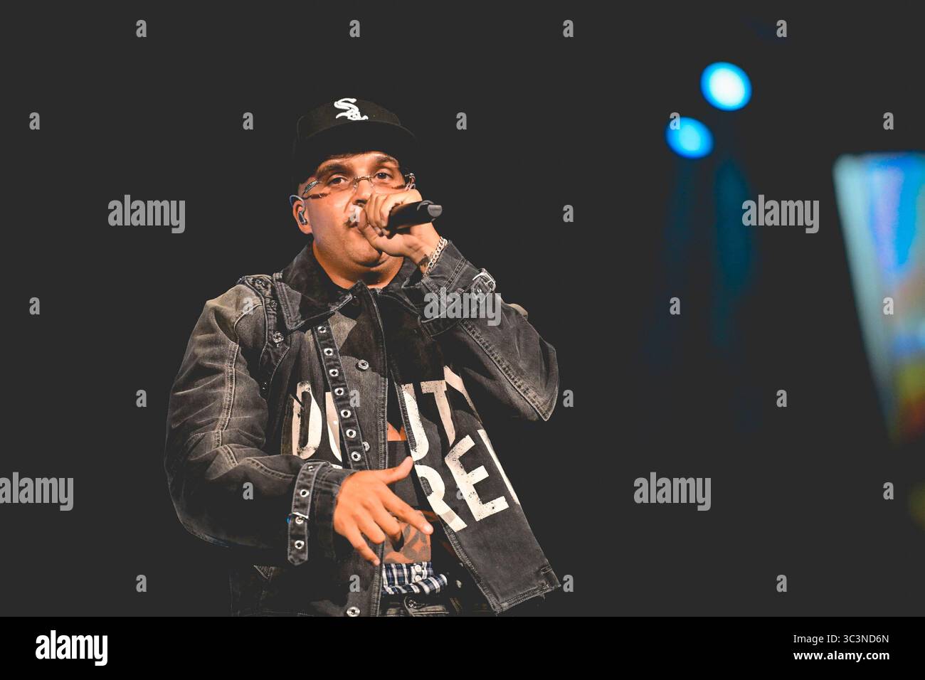 Italian rapper Emanuele Palumbo known professionally as Geolier ...