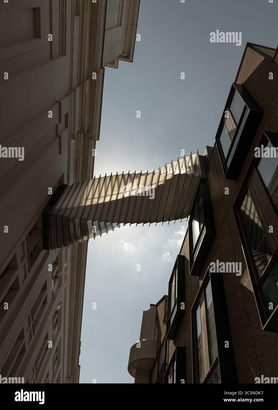 London, UK - May 13, 2025 - View from below of The futuristic modern of ...