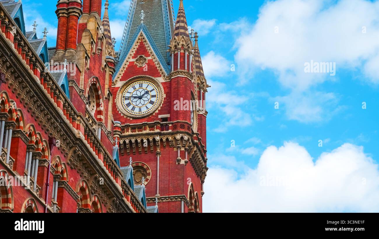 Famous Victorian tower in London with ornate details and Gothic spire ...
