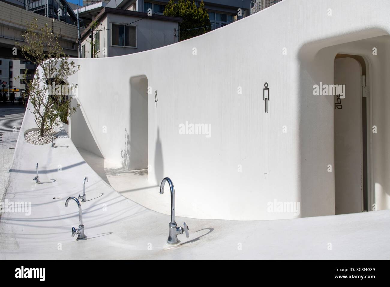 Tokyo, Japan-4 April 2025; One of seventeen the modern restrooms of The ...