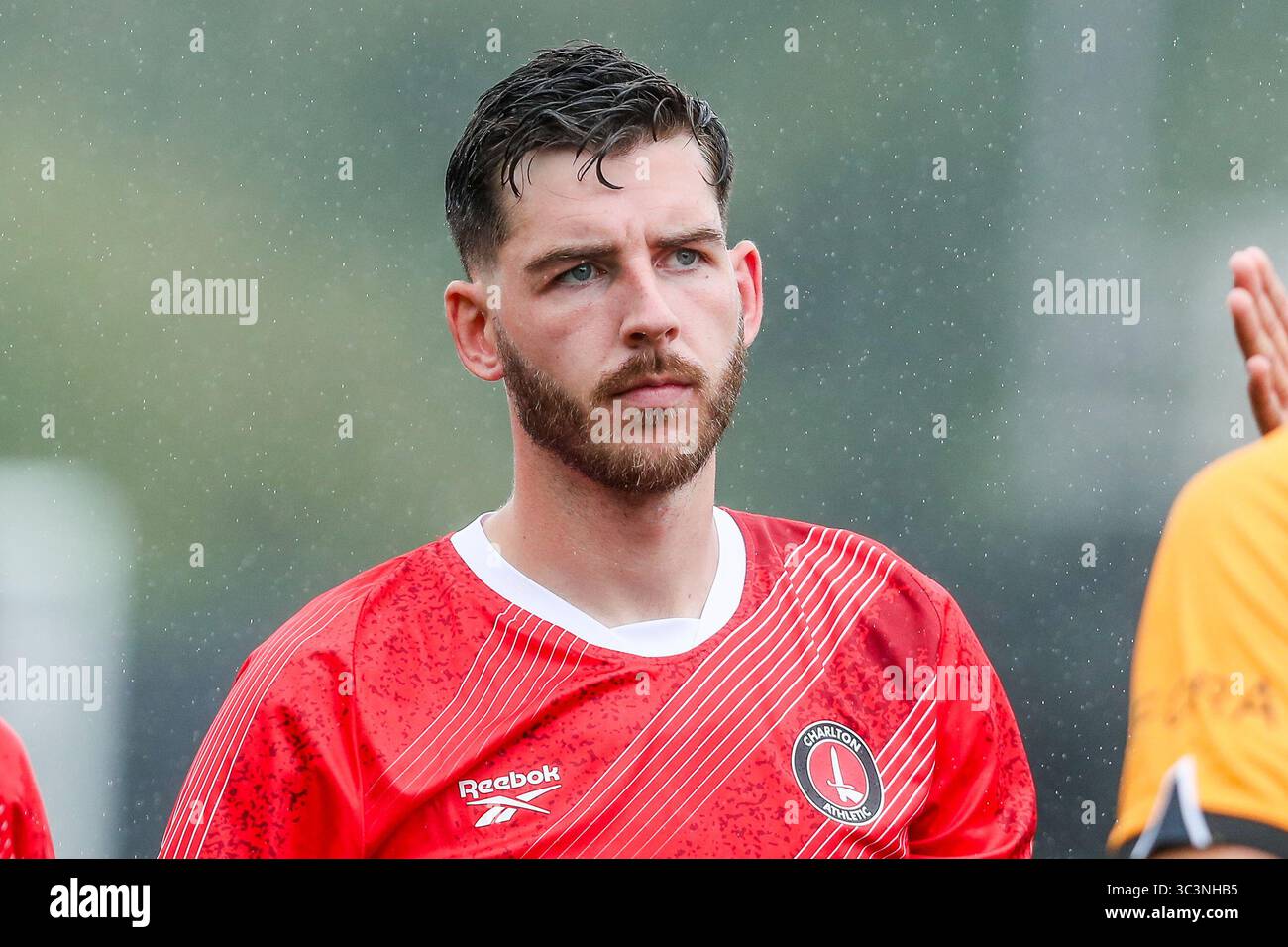 Joe Rankin-Costello of Charlton Athletic looks on during the Pre-season ...