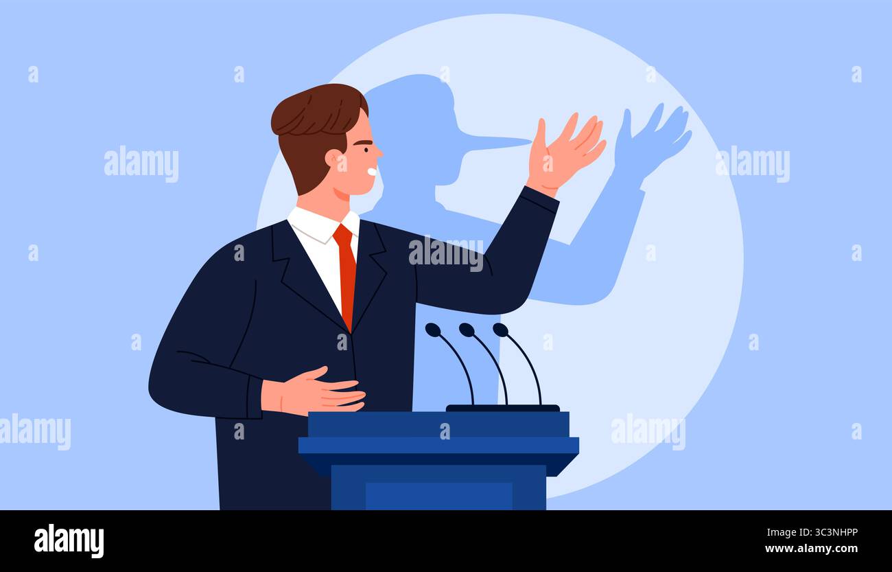 Man speaking in big Stock Vector Images - Alamy
