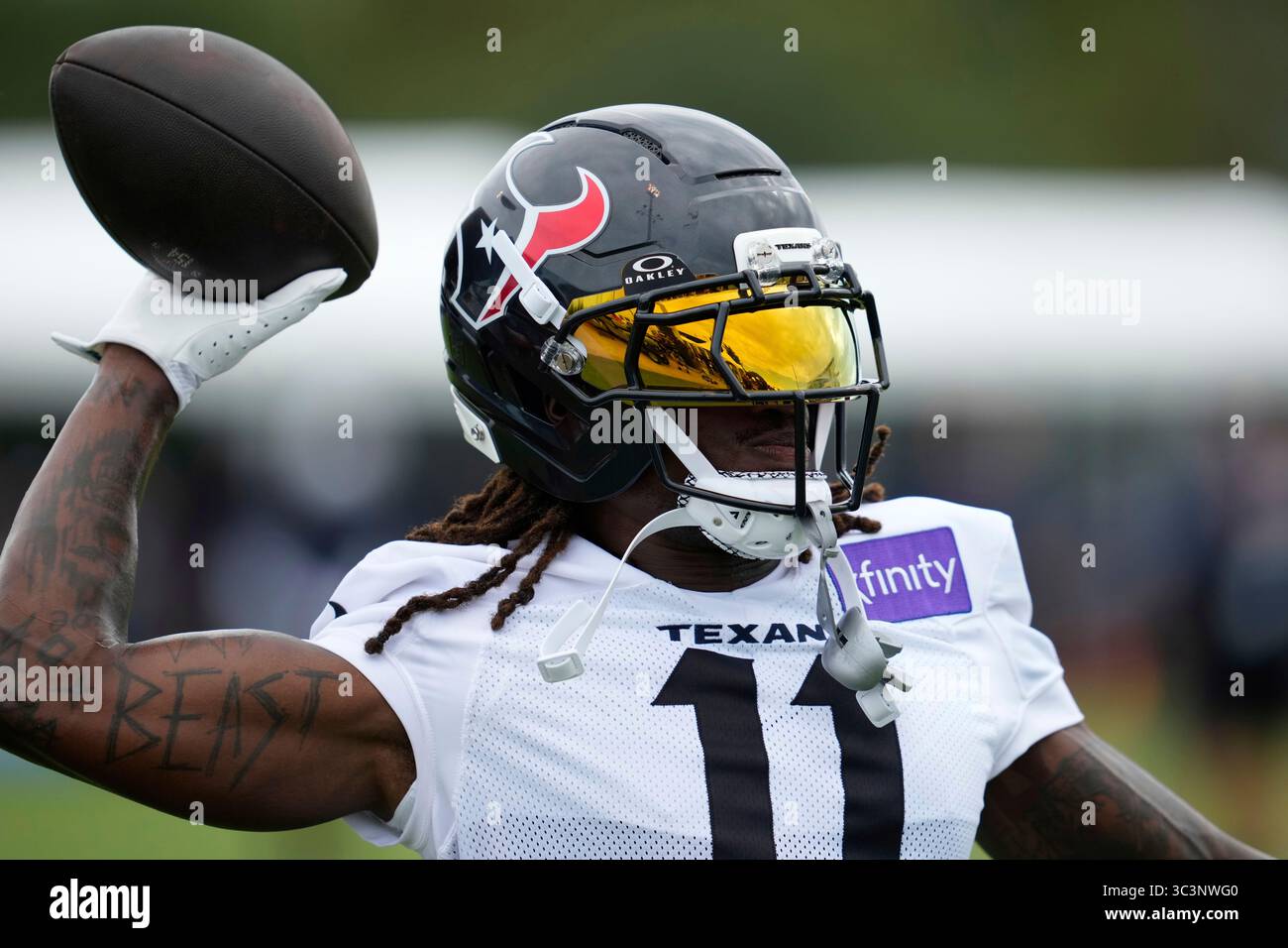 Houston Texans cornerback Tremon Smith works out during Back Together ...