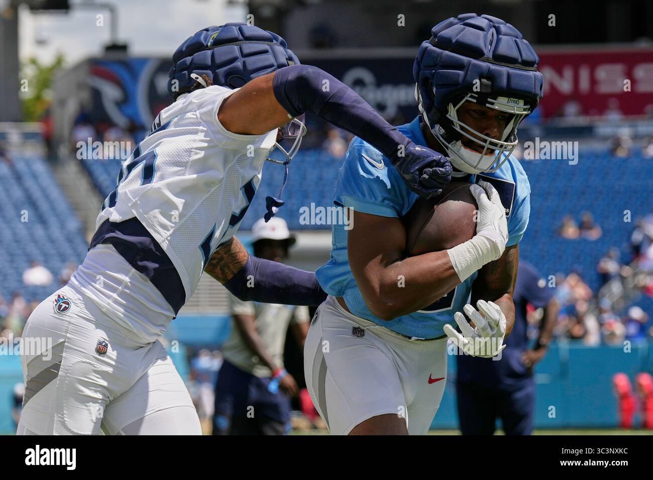during "Back Together Weekend" at the team's NFL football training camp ...